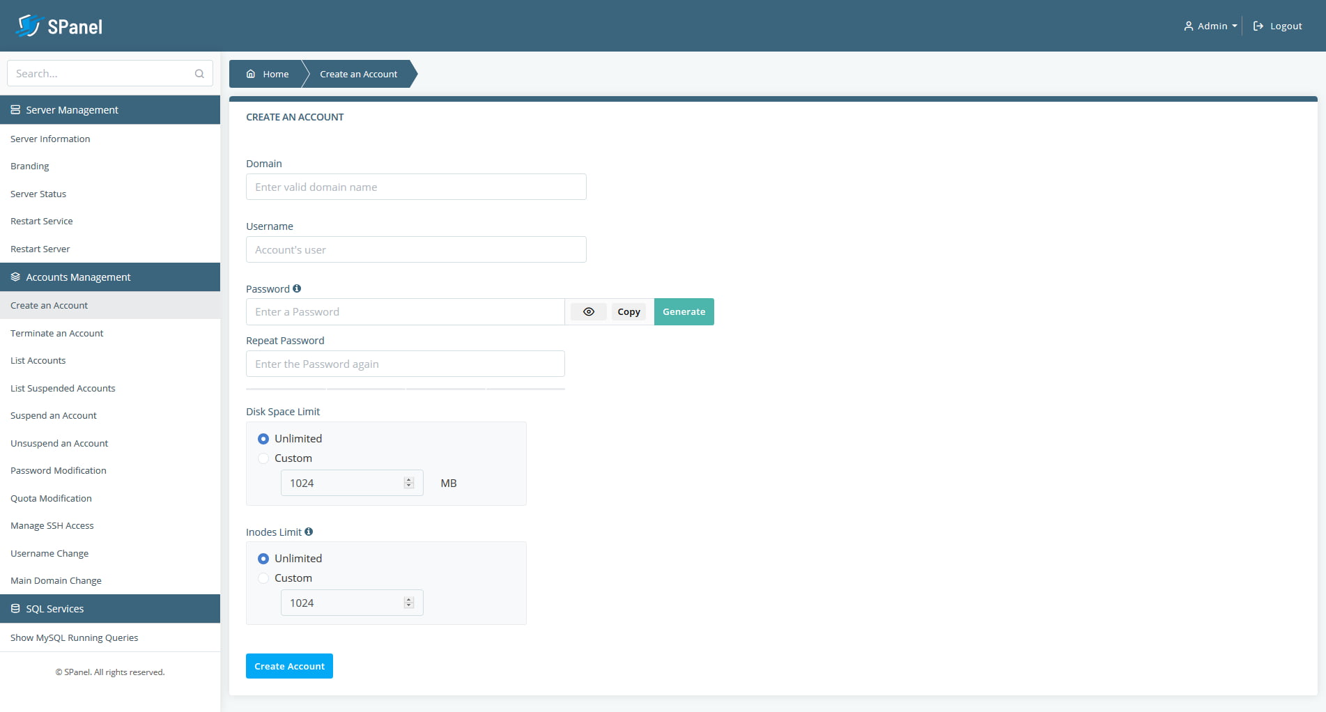 Getting Started with SPanel - Knowledge base - ScalaHosting