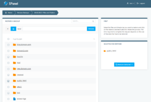 How to Restore Files with SPanel - Knowledge base - ScalaHosting