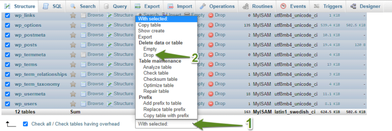 How Can I Empty a MySQL Database? - Knowledge base ... How Can I Empty a MySQL Database? - Knowledge base ...