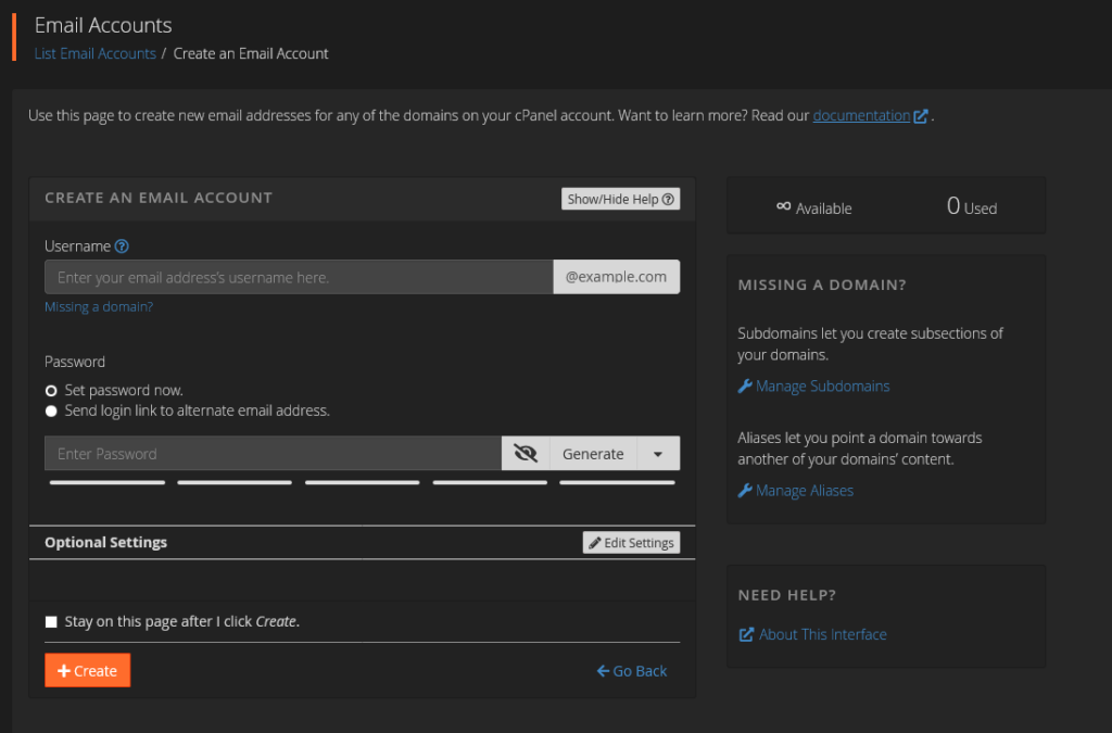 Email Account Management - Knowledge base - ScalaHosting