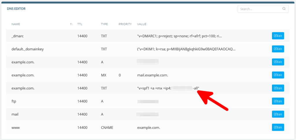 Add an SPF record - Knowledge base - ScalaHosting