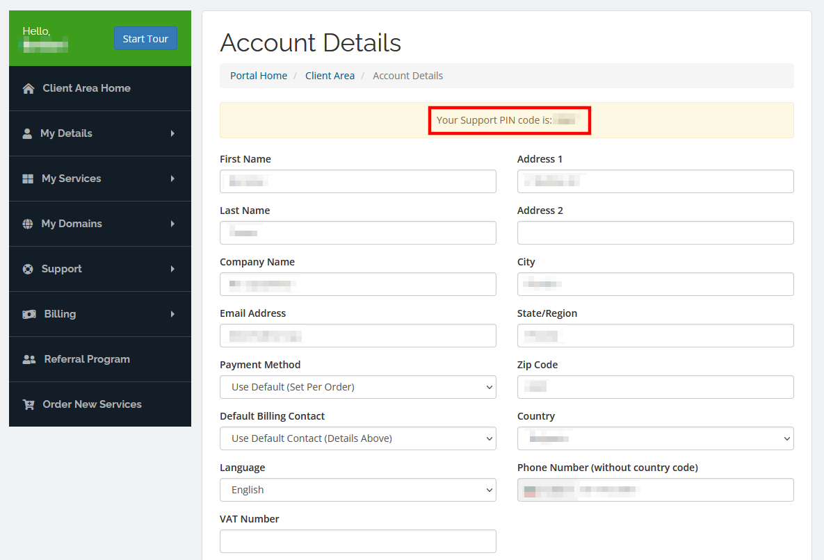 What Is My Support PIN? | ScalaHosting KB