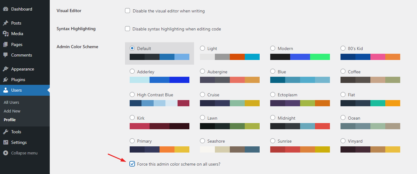 How to Change the Admin Color Scheme in WordPress - Knowledge base - ScalaHosting